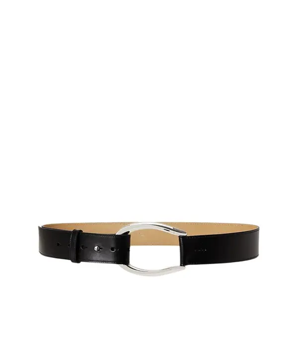 Ralph Lauren Stirrup Buckle Wide Leather Belt