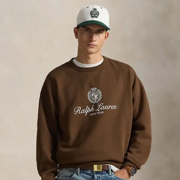 Ralph Lauren Relaxed Fit Fleece Graphic Sweatshirt - Branch Brown