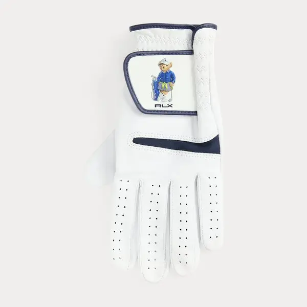 Ralph Lauren Poo Bear Eather Gof Gove Eft Hand - White