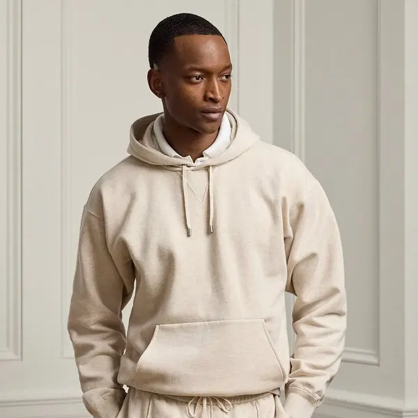 Ralph Lauren Cotton-cashmere Fleece Hoodie - Champagne Melange