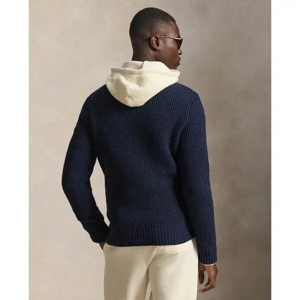 Ralph Lauren Wool-cashmere Quilted Insulated Full-zip Sweater