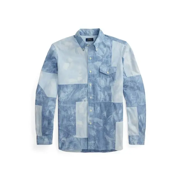 Ralph Lauren Classic Fit Patchwork Chambray Shirt