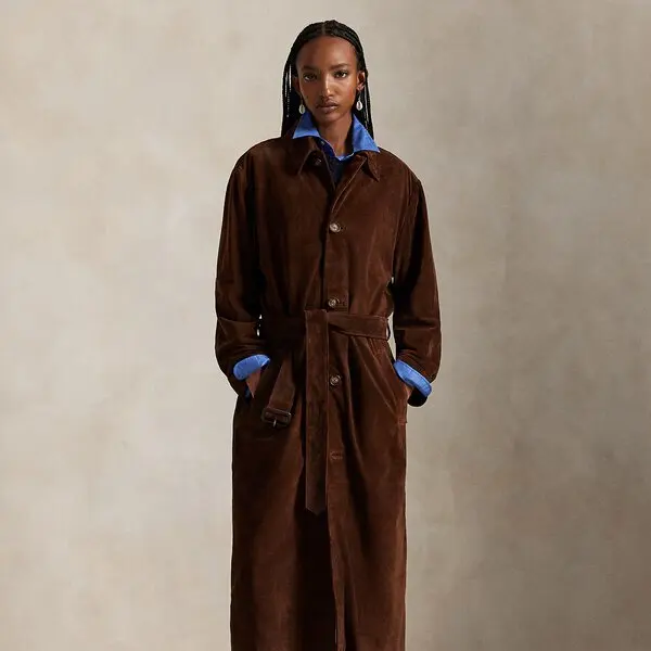 Ralph Lauren Uede Long Car Coat - Umber