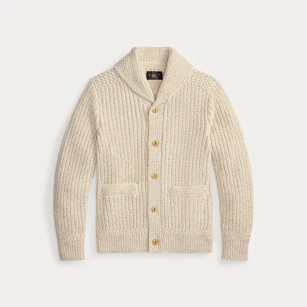 Ralph Lauren Cotton-linen Shawl-collar Cardigan - Cream