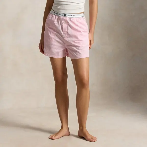 Ralph Lauren Triped Cotton Boxer - Course Pink