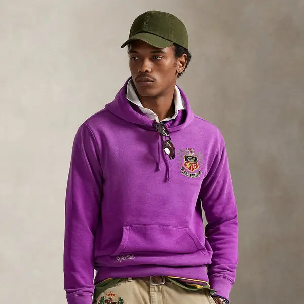 Ralph Lauren Embroidered Fleece Hoodie - Paloma Purple