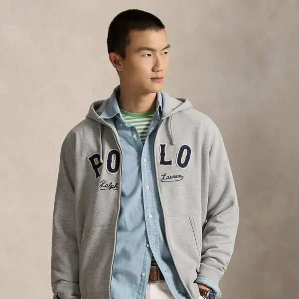 Ralph Lauren Cotton-blend Full-zip Hoodie - Andover Heather
