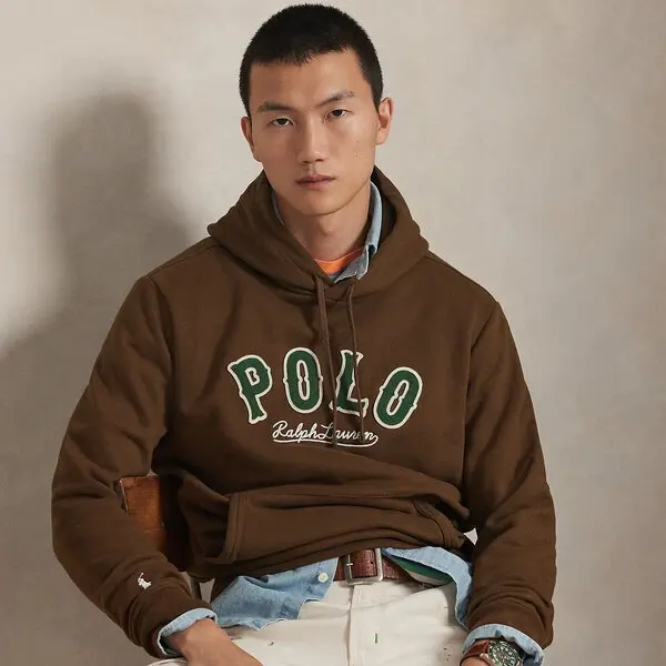 Ralph Lauren Rl Fleece Western-logo Hoodie - York Brown