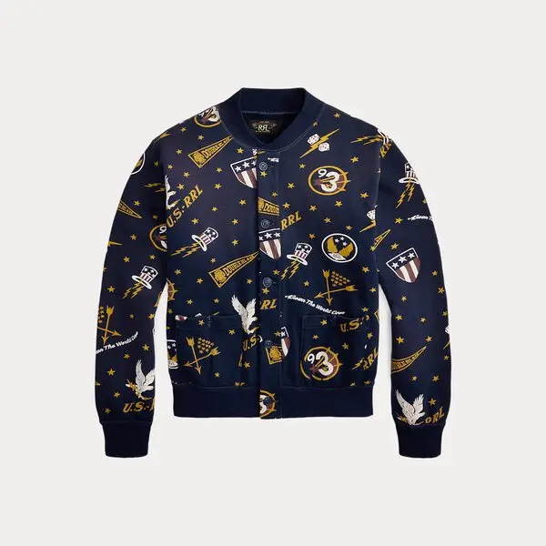 Ralph Lauren Feece Graphic Jacket - Navy Multi