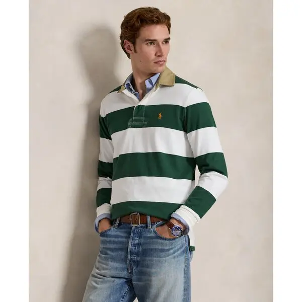 Ralph Lauren Classic Fit Khaki-collar Rugby Shirt
