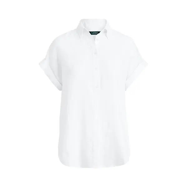 Ralph Lauren Relaxed Fit Linen Short-sleeve Shirt - White