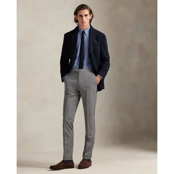 Ralph Lauren Classic Fit Checked Stretch Poplin Shirt - Blue Multi