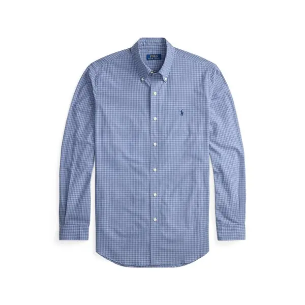 Ralph Lauren Classic Fit Checked Stretch Poplin Shirt - Blue Multi