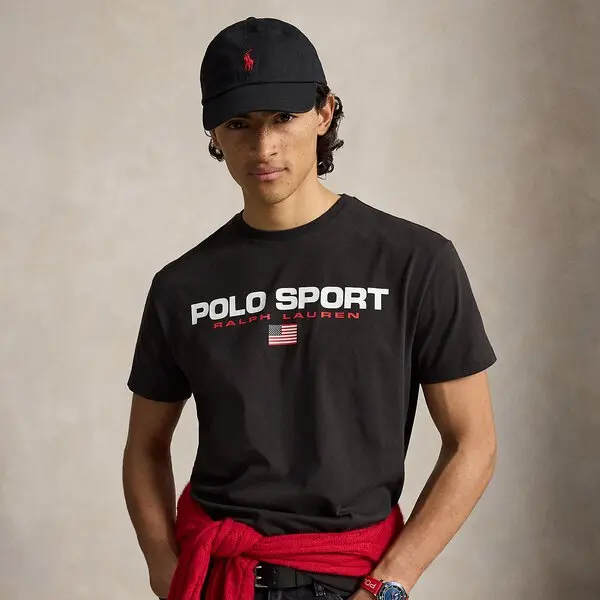 Ralph Lauren Classic Fit Polo Sport Jersey T-shirt - Black Boot