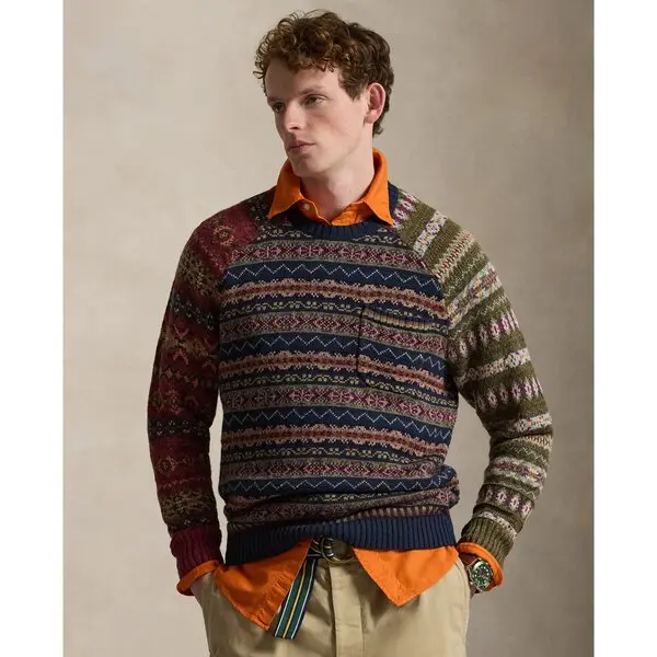 Ralph Lauren Color-blocked Fair Isle Sweater