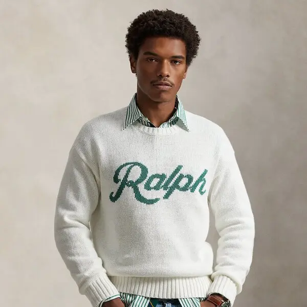 Ralph Lauren Relaxed-fit Intarsia-knit Sweater - Deckwash White Combo