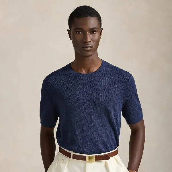 Ralph Lauren Stretch Linen-blend Sweater - Newport Navy