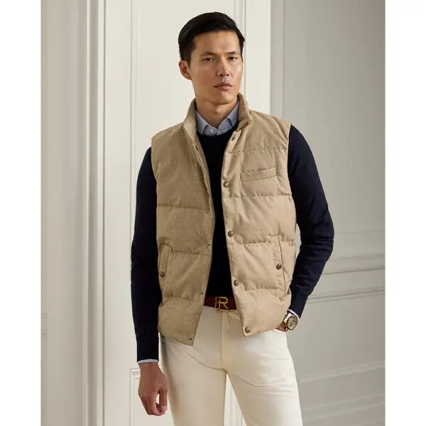 Ralph Lauren Whitwell Plaid Wool Down Vest