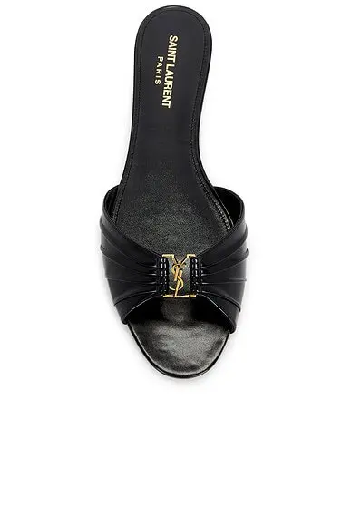 Saint Laurent Babylone Slide Sandal - Nero