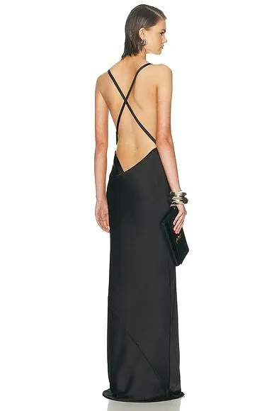 Norma Kamali Cross Back Bias Gown