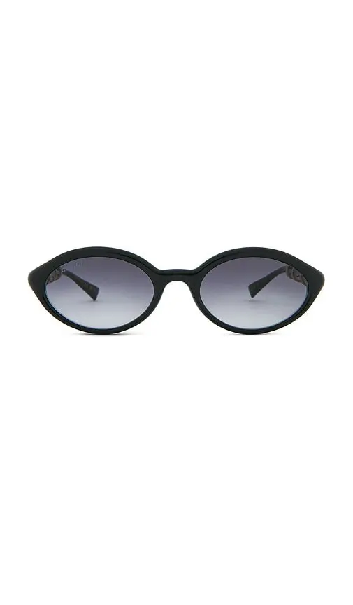 Gucci Oval Sunglasses - Black & Grey