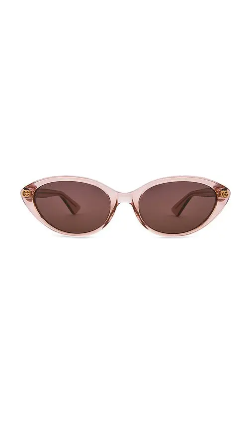 Gucci Cat Eye Sunglasses - Pink & Brown