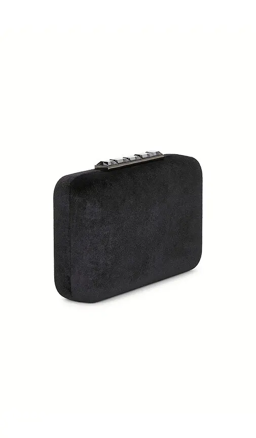 OLGA BERG Eleanor Crystal Top Handle Bag - Black