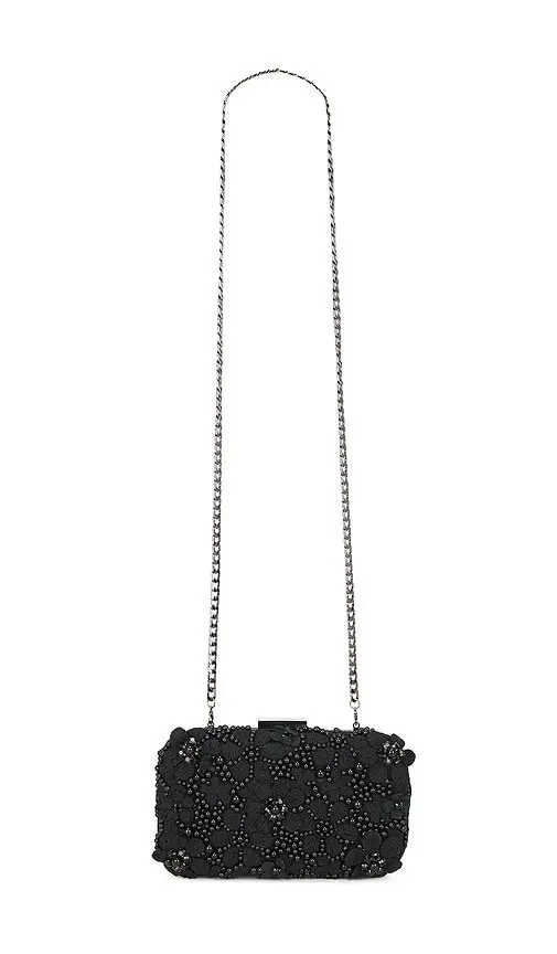 OLGA BERG Beth Encrusted Clutch - Black