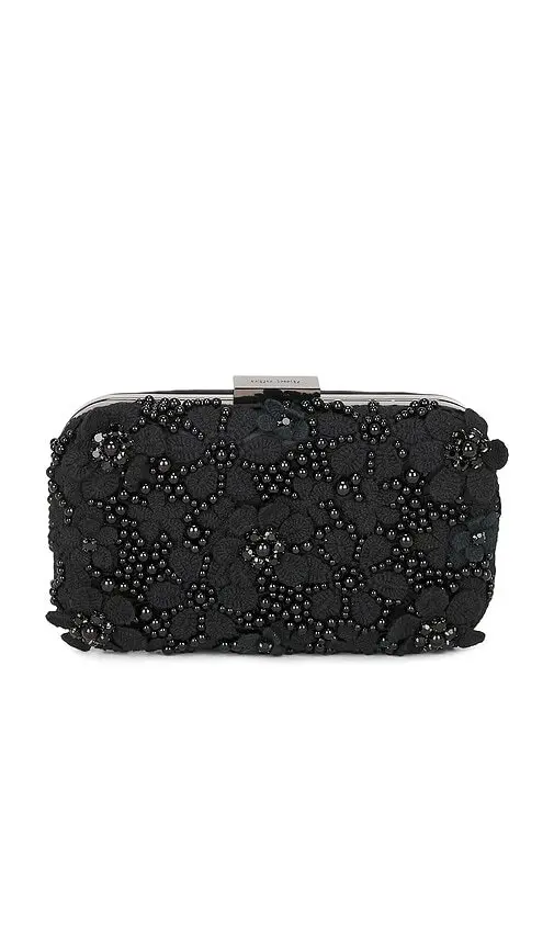 OLGA BERG Beth Encrusted Clutch - Black