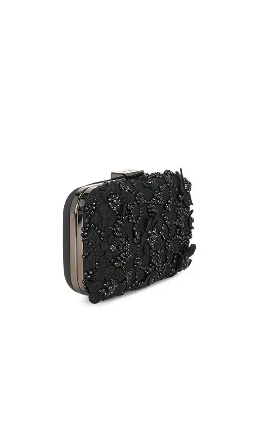 OLGA BERG Beth Encrusted Clutch - Black