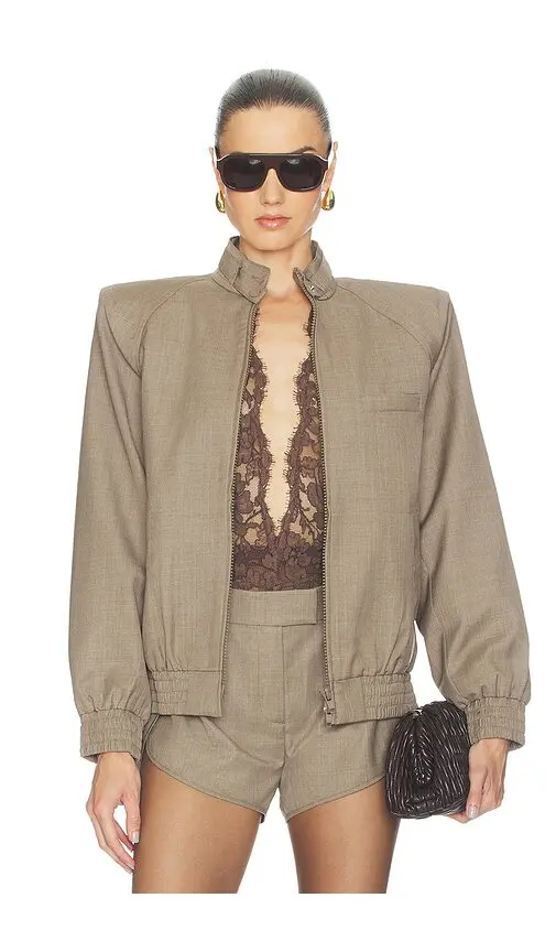 Ronny Kobo Fariah Jacket In Taupe - Mink