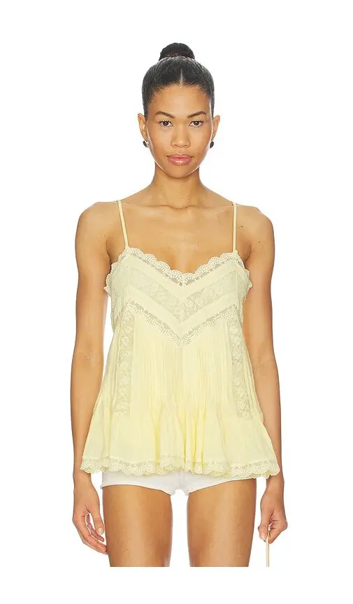 Rococo Sand Lace Detail Top - Yellow