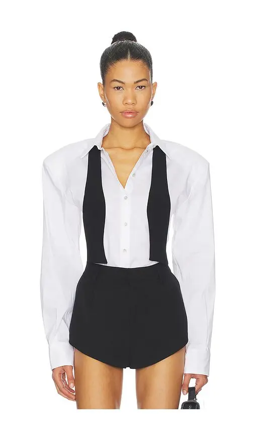 ANIYE BY Costanza Smoking Shirt In White - Blanc