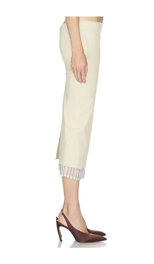 Attico Low Rise Midi Skirt - Beige