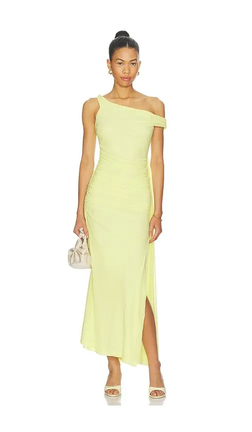 Bardot Layana Asymmetrical Maxi Dress - Canary Yellow