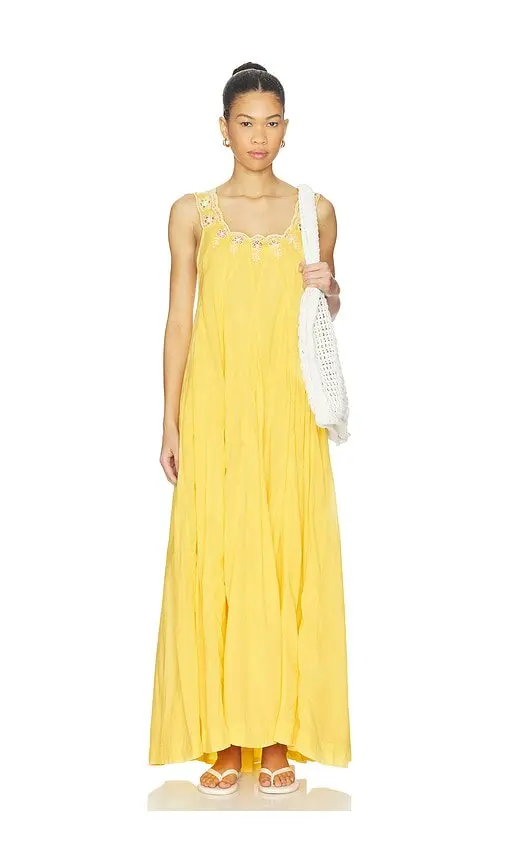 Free People To The Moon Maxi Dress - Golden Haze