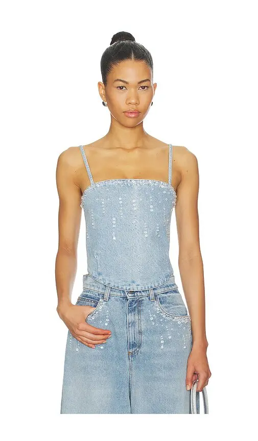 Giuseppe Di Morabito Denim Top - Light Blue