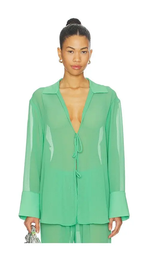 Solid & Striped The Jaclyn Tunic In Green - Turtle Green