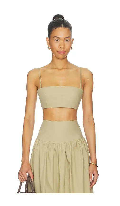 Susana Monaco Crop String Top - Taupe