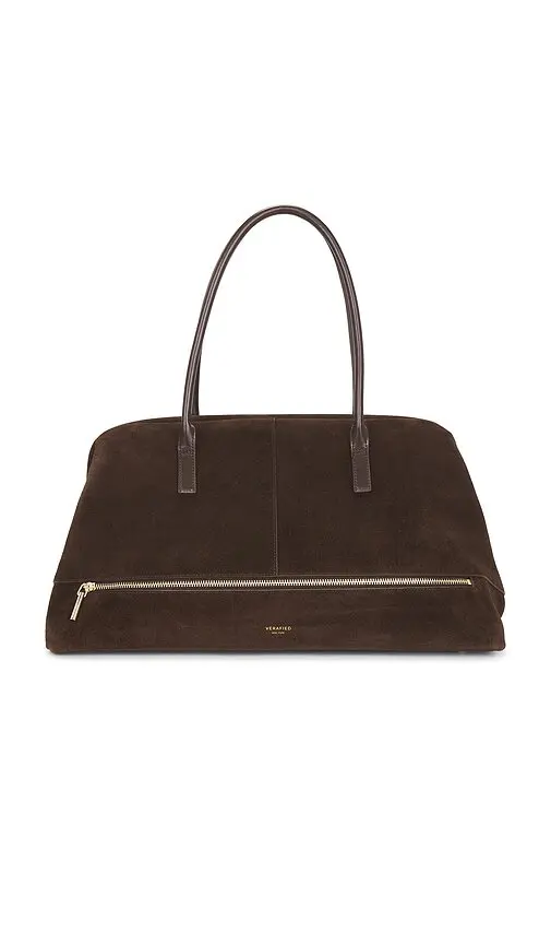 VERAFIED Suede Club Bag - Brown