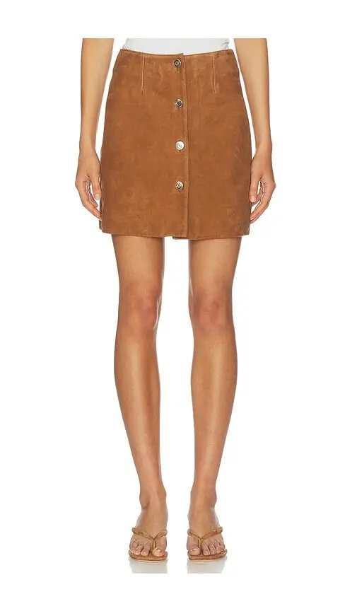ALIGNE Clemmie Suede Skirt - Tan