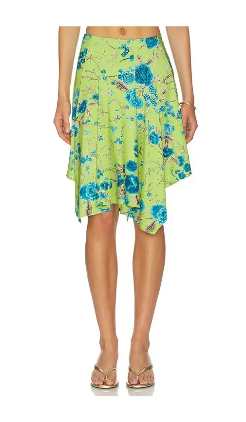 Miaou Ty Printed Skirt - Verdant Piano