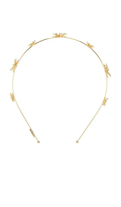 LELET NY Daisy Headband In Metallic - Gold
