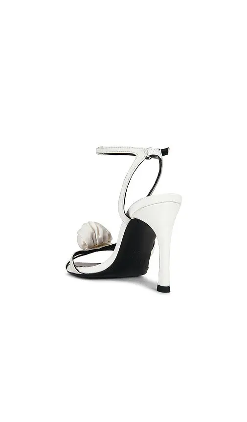 ROTATE BY BIRGER CHRISTENSEN Satin Stiletto Heeled Sandals - Bright White