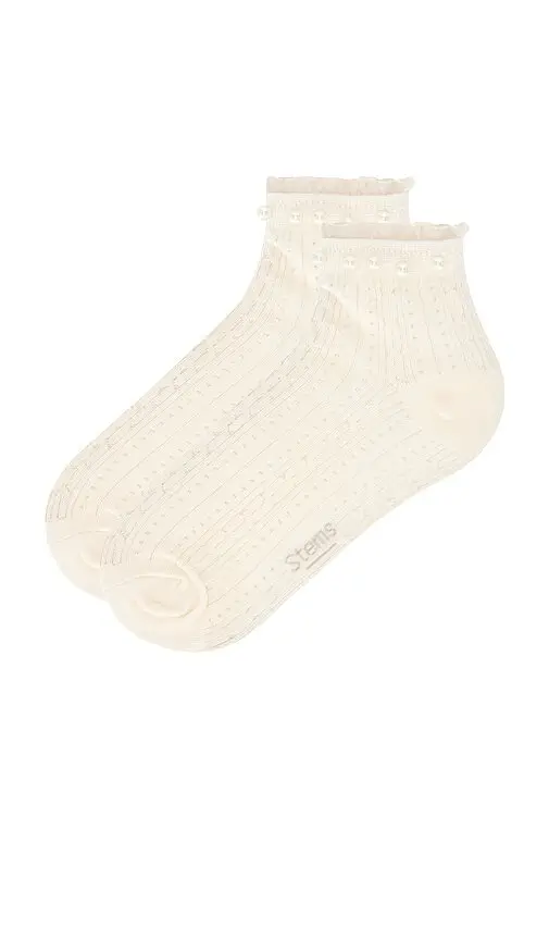 STEMS Pearl Trim Ankle Socks