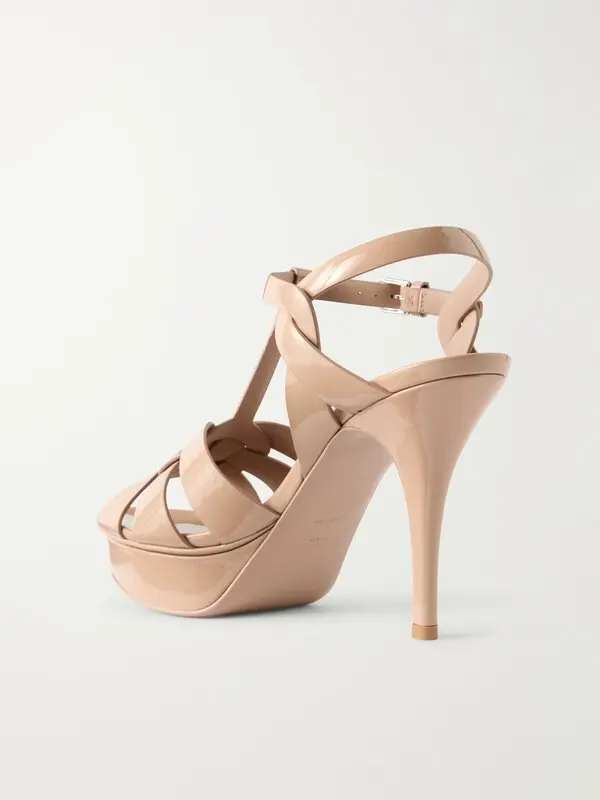 Saint Laurent Tribute Leather Pumps - Neutrals