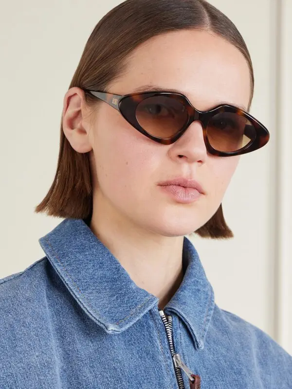 Loewe Slim Cat-eye Sunglasses - Tortoiseshell