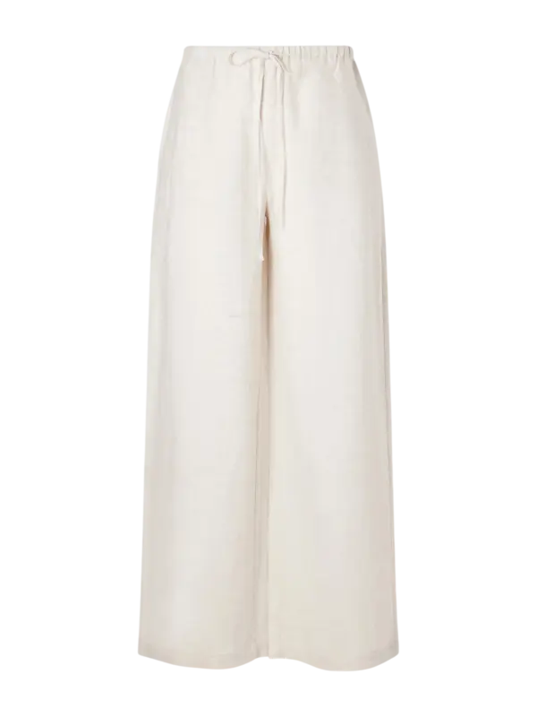 Staud Mateo Linen Wide-leg Pants - Neutrals