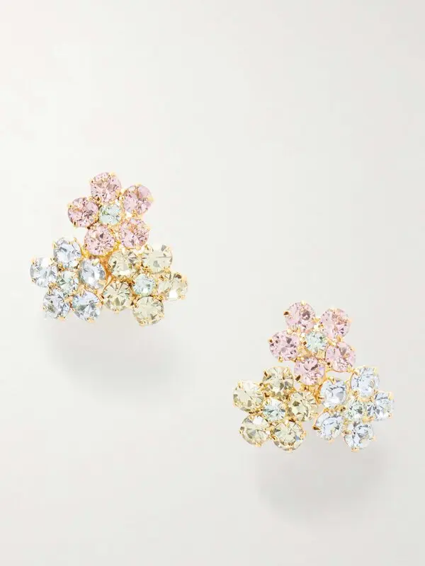 JENNIFER BEHR Violet Swarovski Crystal Stud Earrings - Multi