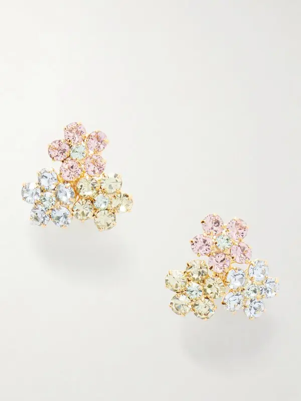JENNIFER BEHR Violet Swarovski Crystals Earrings - Multi